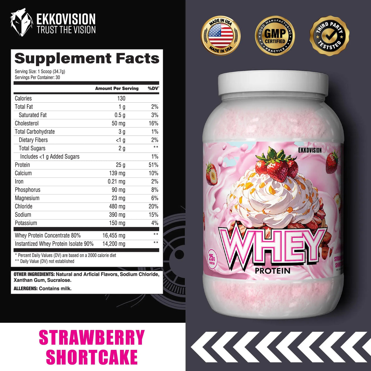 Ekko Protein Powder - 3rd Party Tested Healthcare Fitness - ekkovision