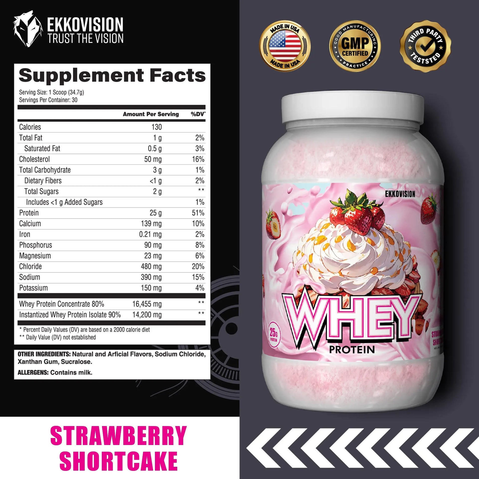 Ekko Protein Powder - 3rd Party Tested Healthcare Fitness - ekkovision