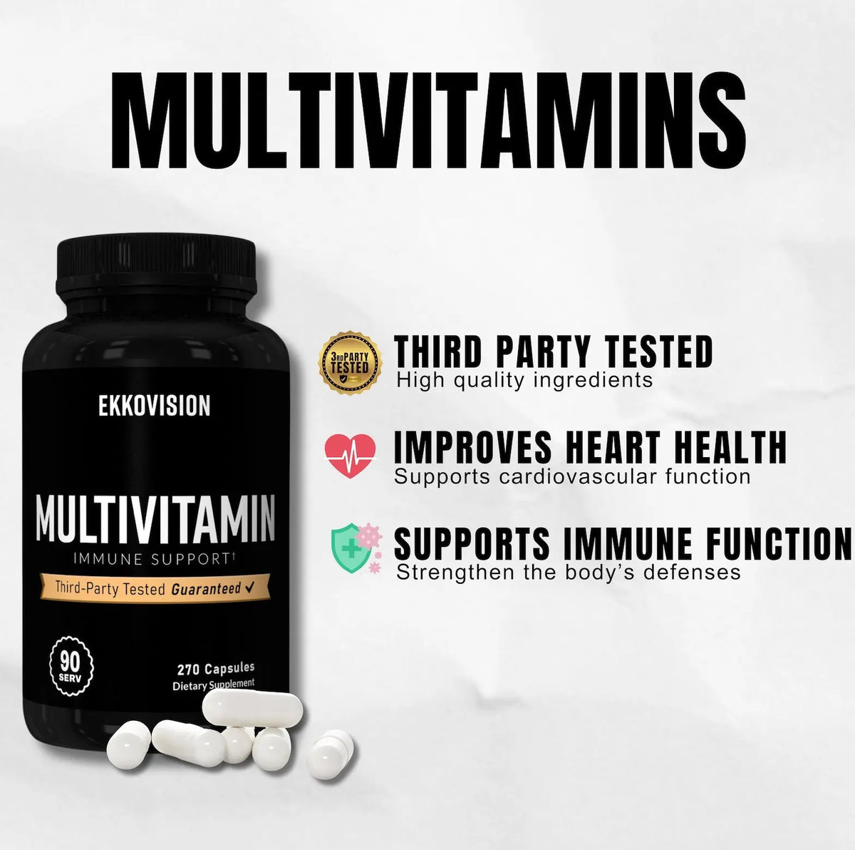 Ekko Multivitamin NEW FORMULA 3rd Party Tested - ekkovision