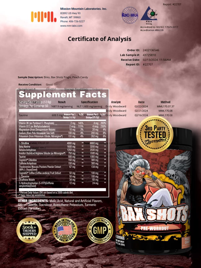EKKO Bax Shots Preworkout - Baxter Signature – ekkovision